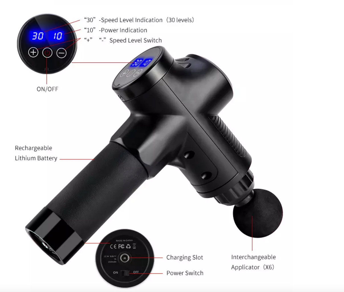 Hand Held Deep Tissue Massage Gun – Ultimate Intimacy Products